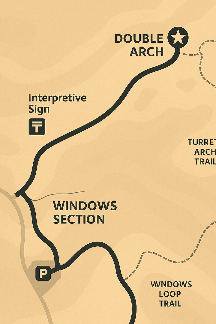 Double Arch Hiking Trail - Hiking Moab — Your Guide to the Best Hikes ...
